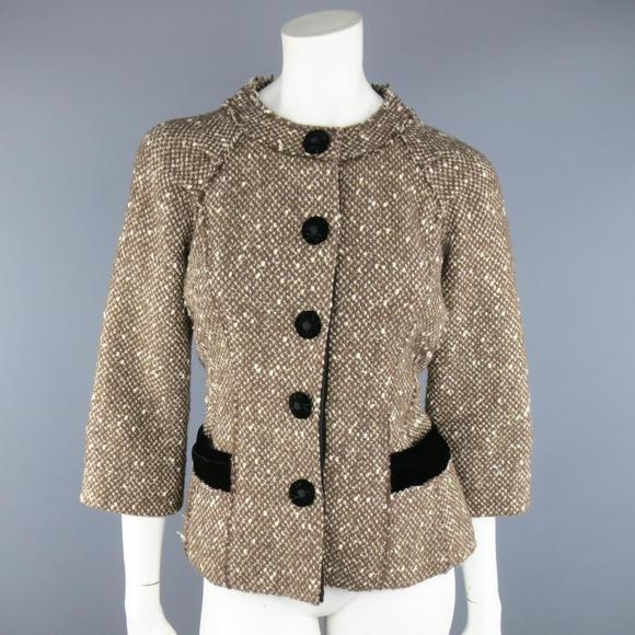 Marc Jacobs | Jackets & Coats | Marc Jacobs Light Brown Cream Wool ...